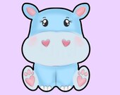 Heather Hippo Body Cookie Cutter Animal Cutter Jungle Cutter - Etsy