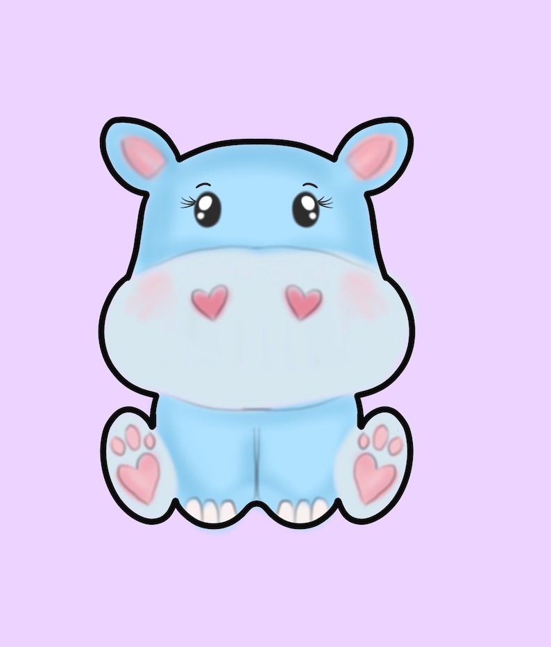 Heather Hippo Body Cookie Cutter Animal Cutter Jungle Cutter - Etsy