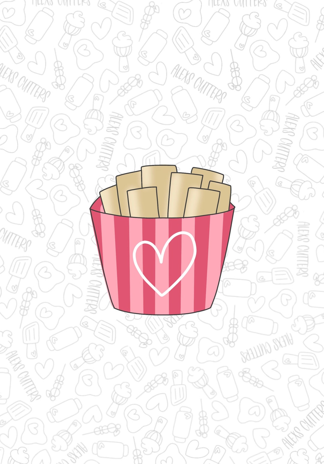 Heart Fries - Etsy