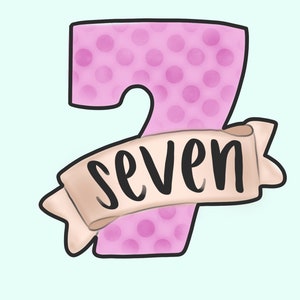 Seven With Banner Cookie Cutter - Etsy