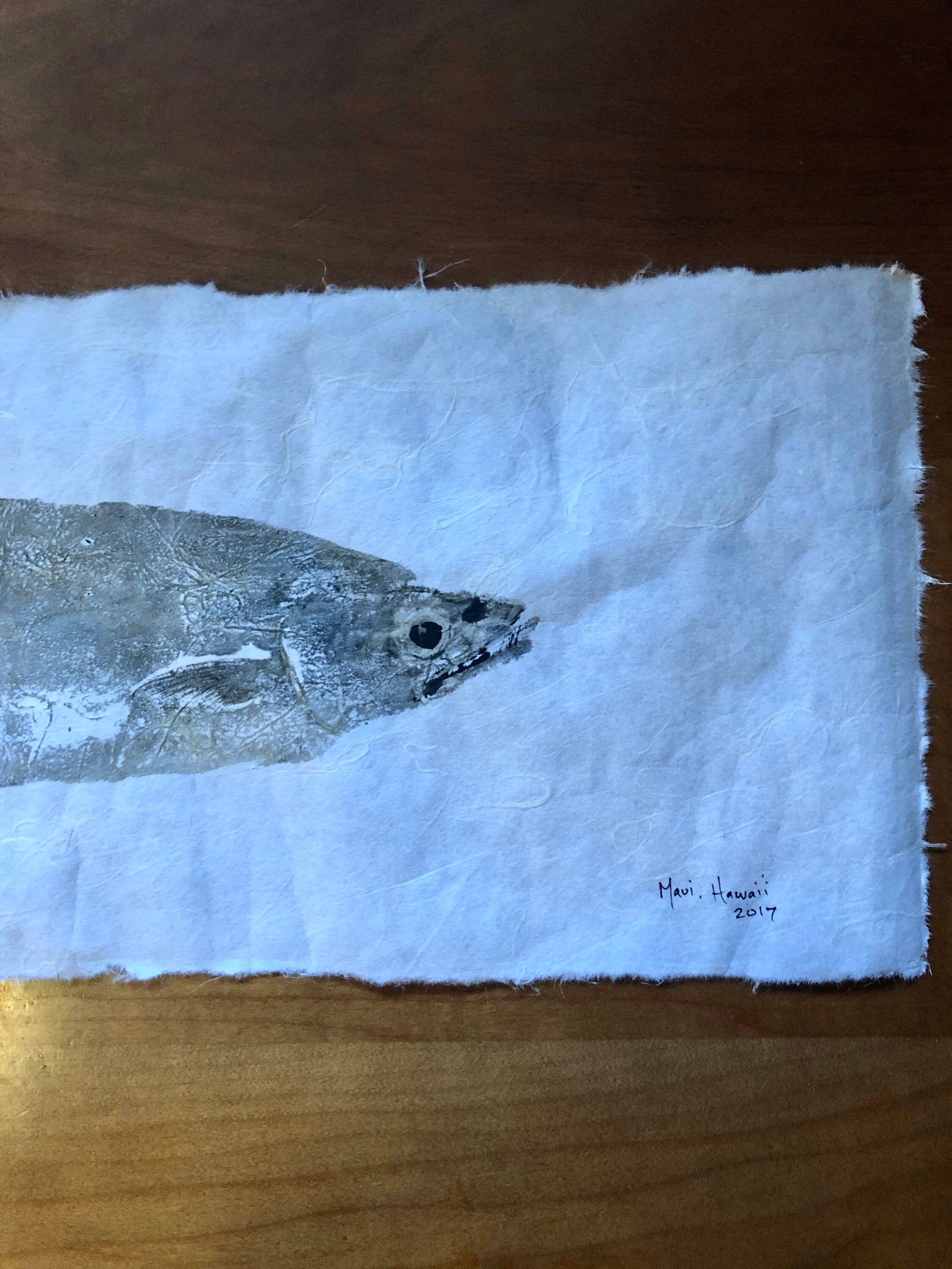 Lai Leatherback Gyotaku Original Life Sized Fish Print Maui Hawaii - Etsy