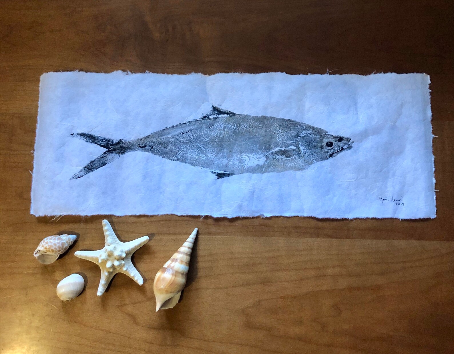 Lai Leatherback Gyotaku Original Life Sized Fish Print Maui Hawaii - Etsy