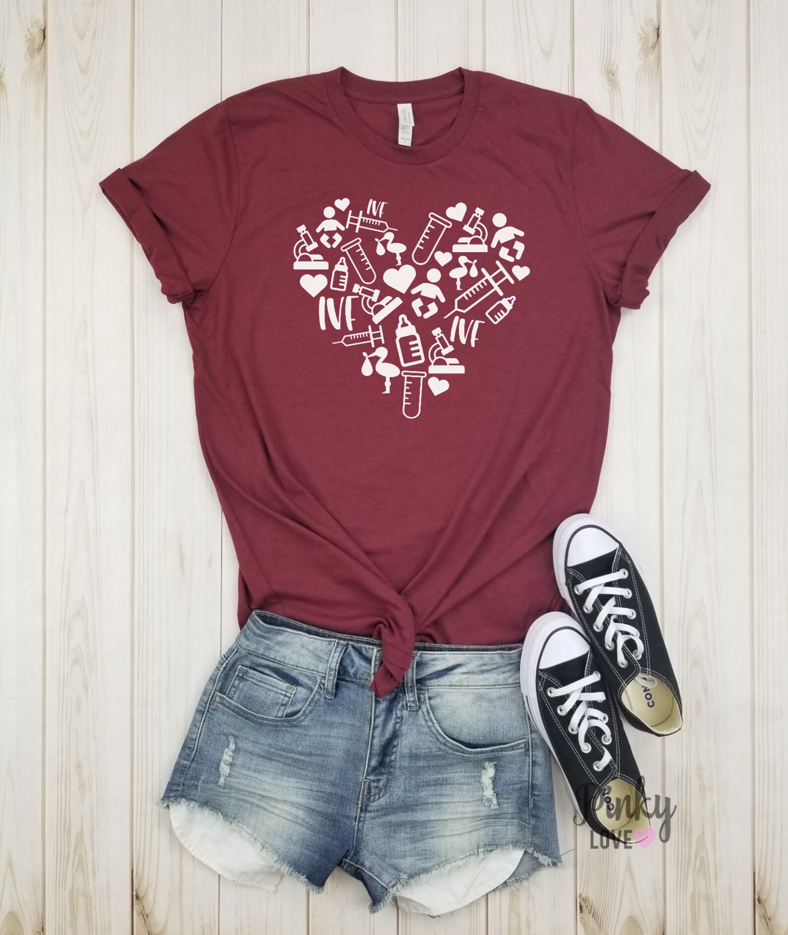 IVF Heart white Unisex Shirt Ivf Shirt IVF Shirt IVF - Etsy