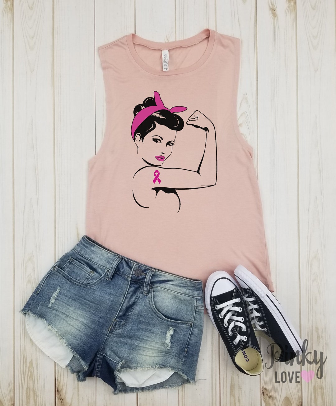 Rosie Breast Cancer - Muscle Tank | Pink Ribbon | Cancer Survivor ...