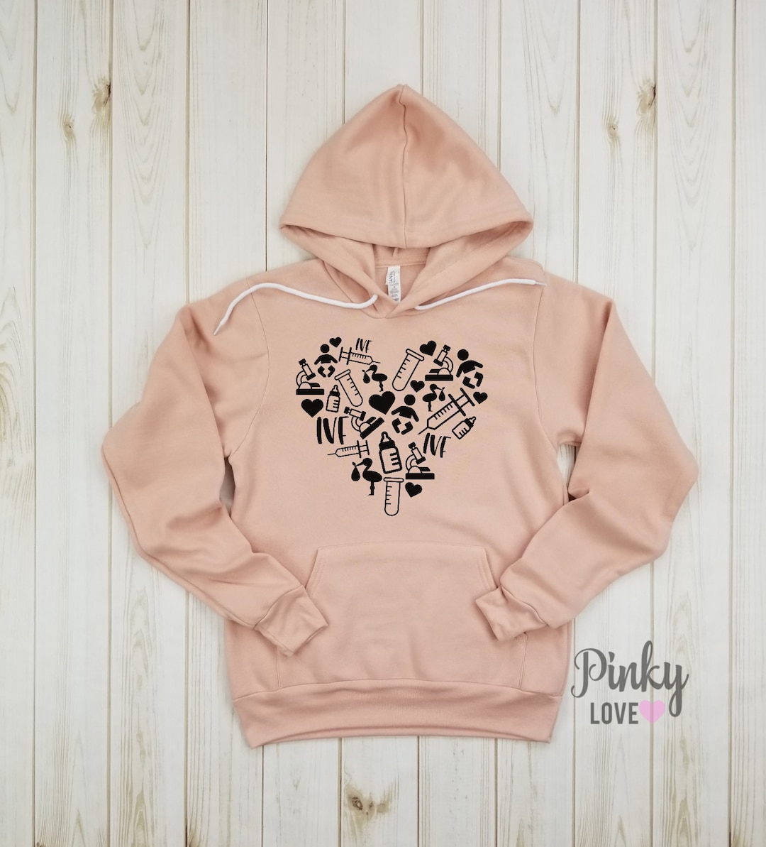IVF Heart - Unisex Fleece Hoodie | Ivf Shirt | IVF Mom Shirt | IVF ...