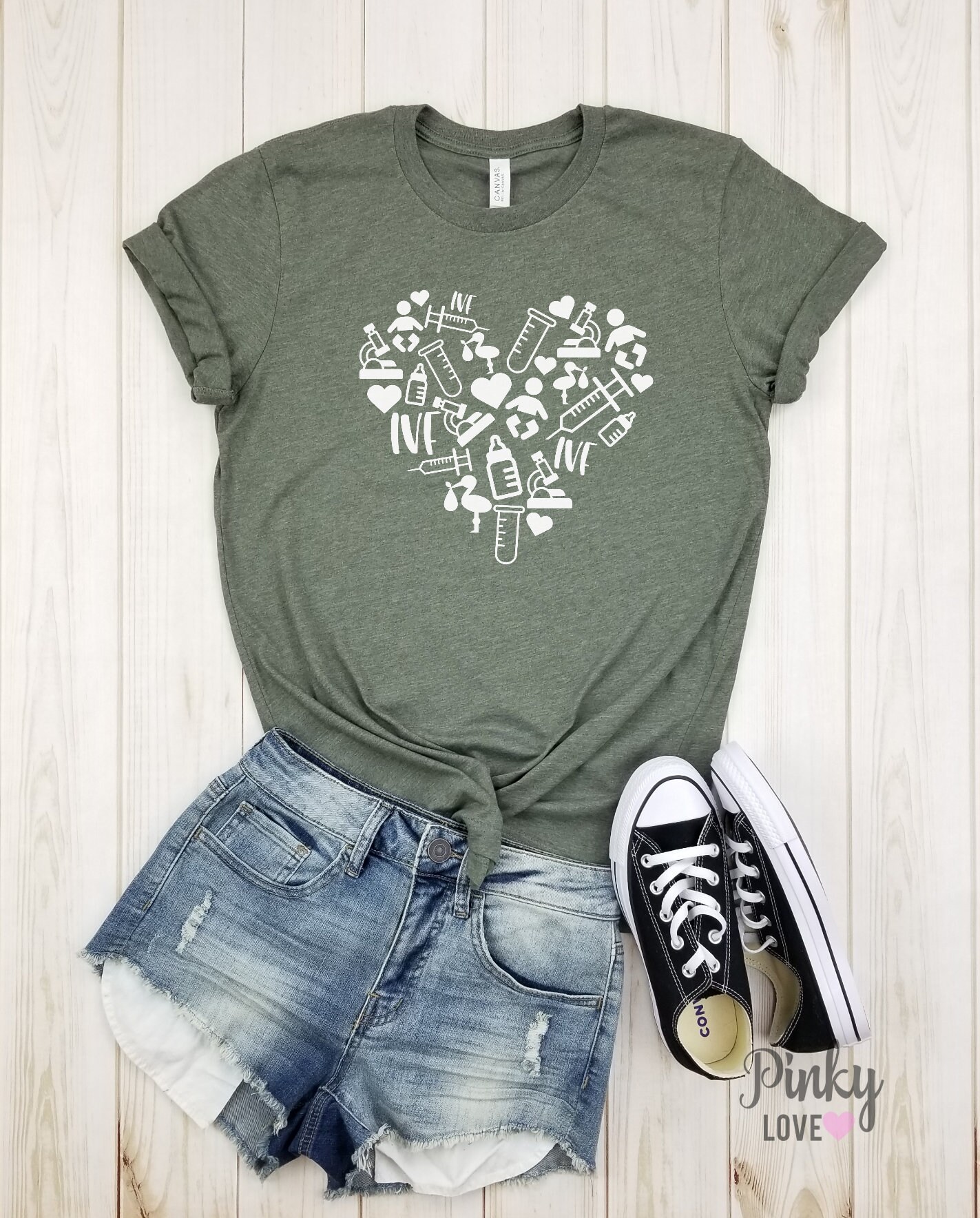 IVF Heart white Unisex Shirt Ivf Shirt IVF Shirt IVF - Etsy