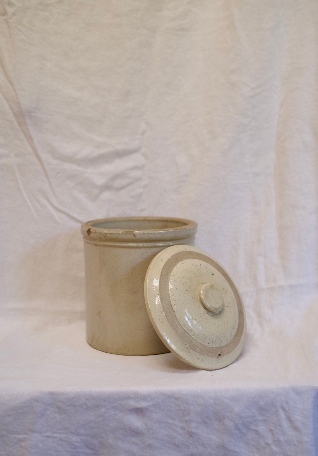 Antique Lidded Crock / Fermentation Jar - Etsy