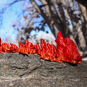 3D Printed Articulated Baby Infested Dragon - Unique Fantasy Figurine ...