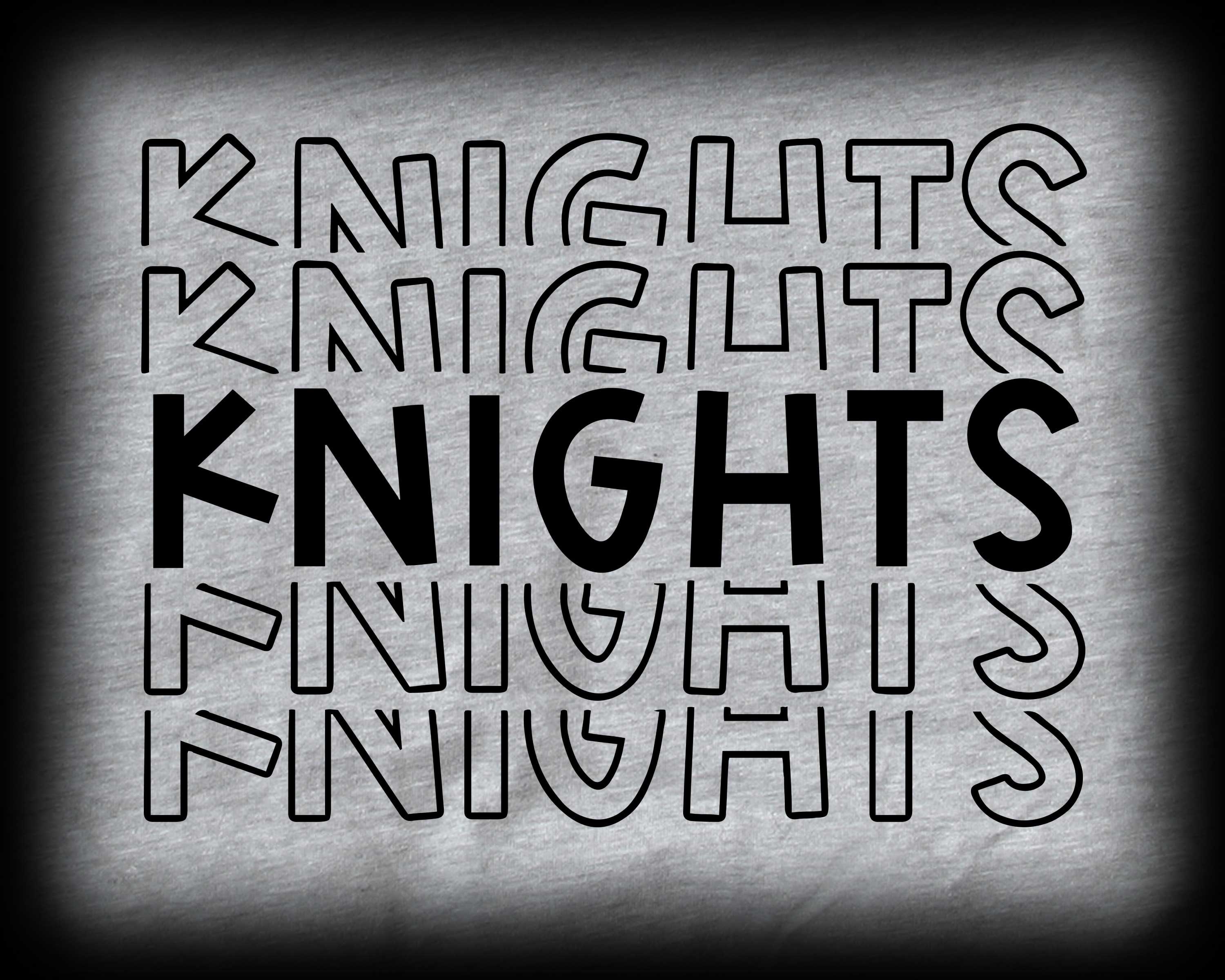 Knight Svg Stacked Letters Knights svg Sports svg Cricut | Etsy
