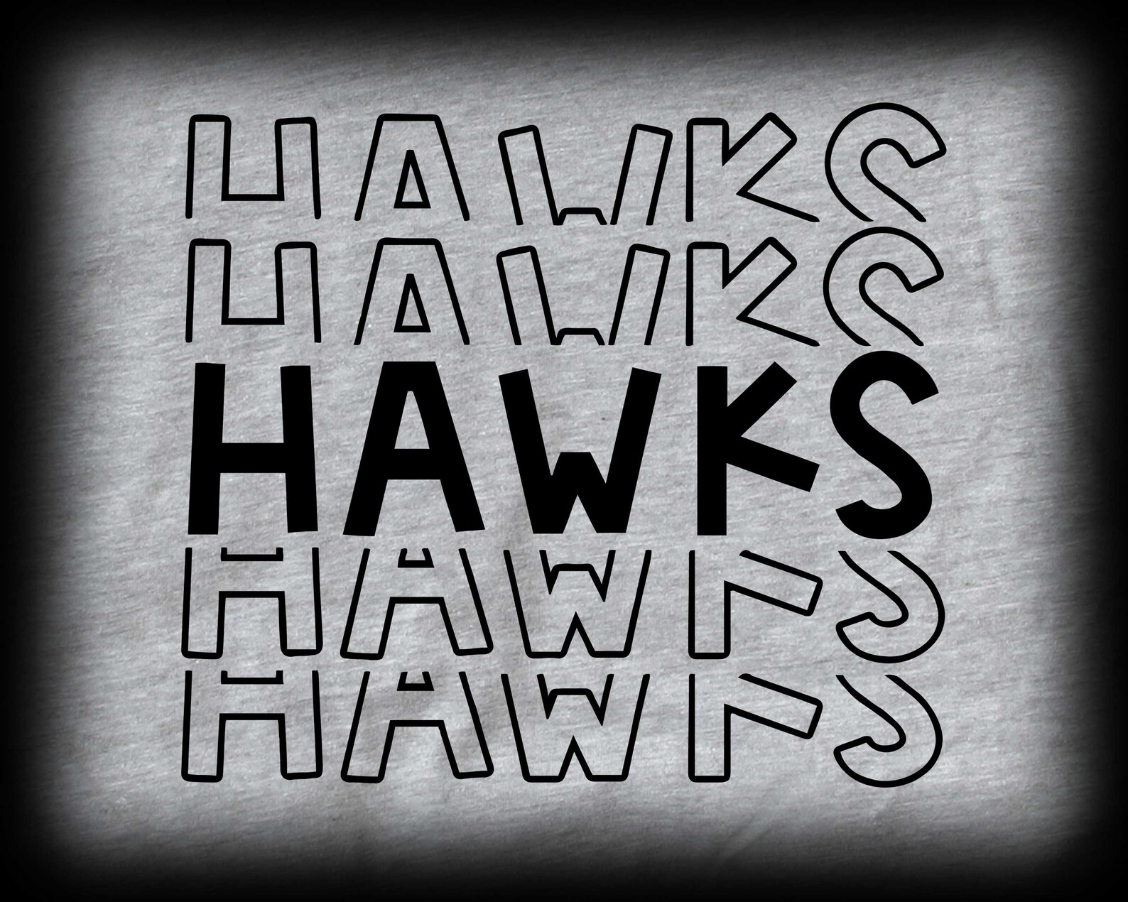 Hawk SVG Hawks stacked letters mascot Cricut Cut Files | Etsy