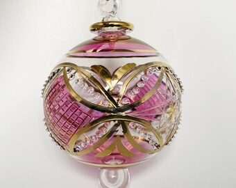 Pink Glass Ornament | Etsy