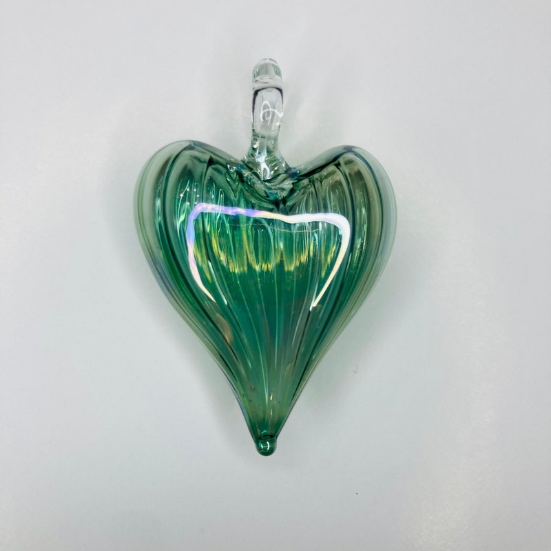 Glass Heart Pendant - Etsy