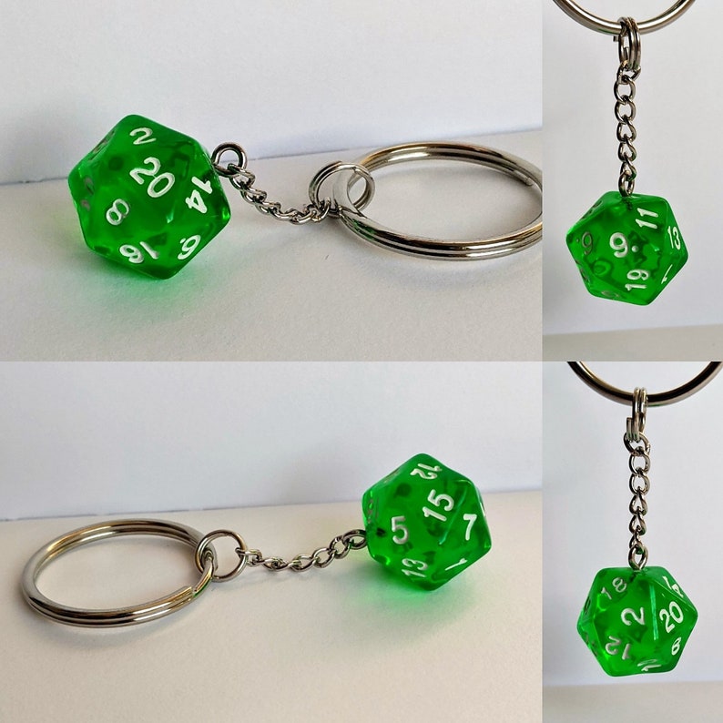 Translucent D20 Keychains - Etsy
