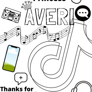 Custom Activity Sheet; Custom Birthday Coloring Sheet; Kids Coloring ...