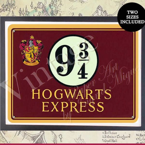 Platform 9 3 4 Sign - Etsy
