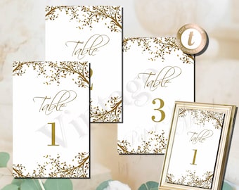 Editable Number Table Template-5x7 - Etsy