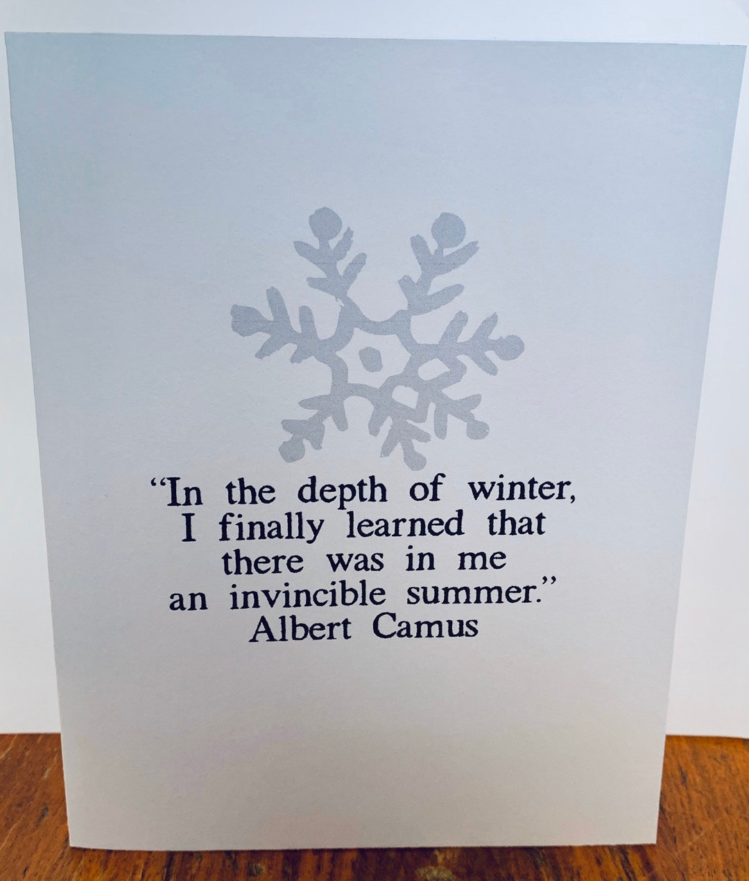 Albert Camus Winter - Etsy