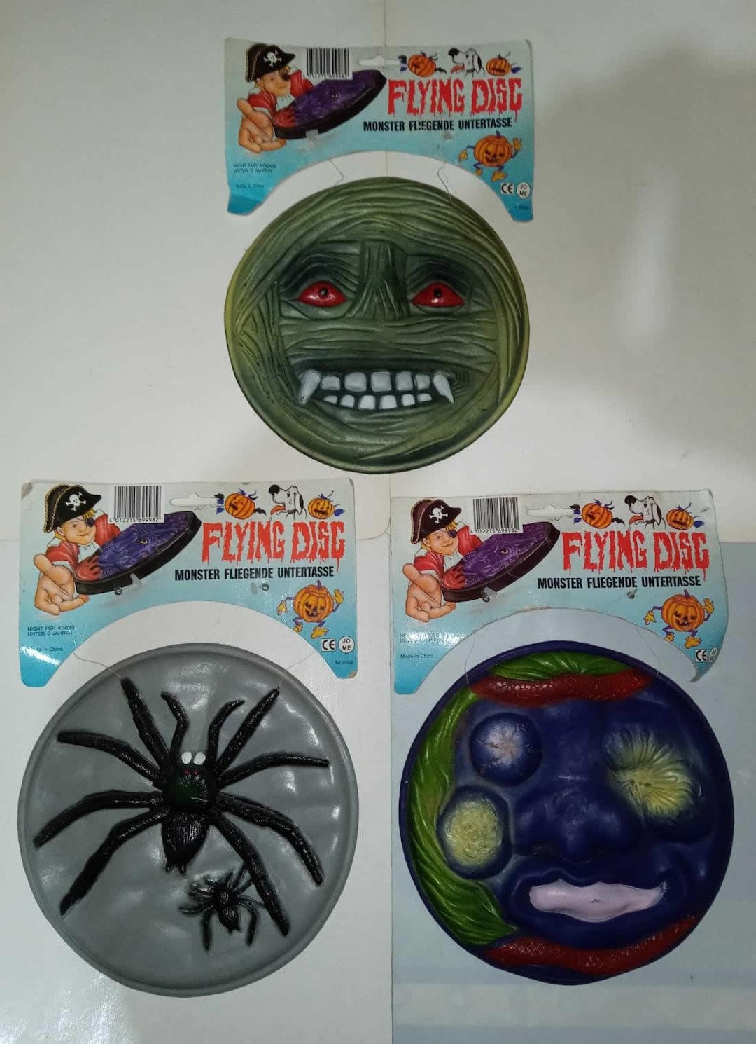 Madballs Flaying Disc Lot X 3 Vintage Bootleg 90s Frisbee Ko Knock off ...