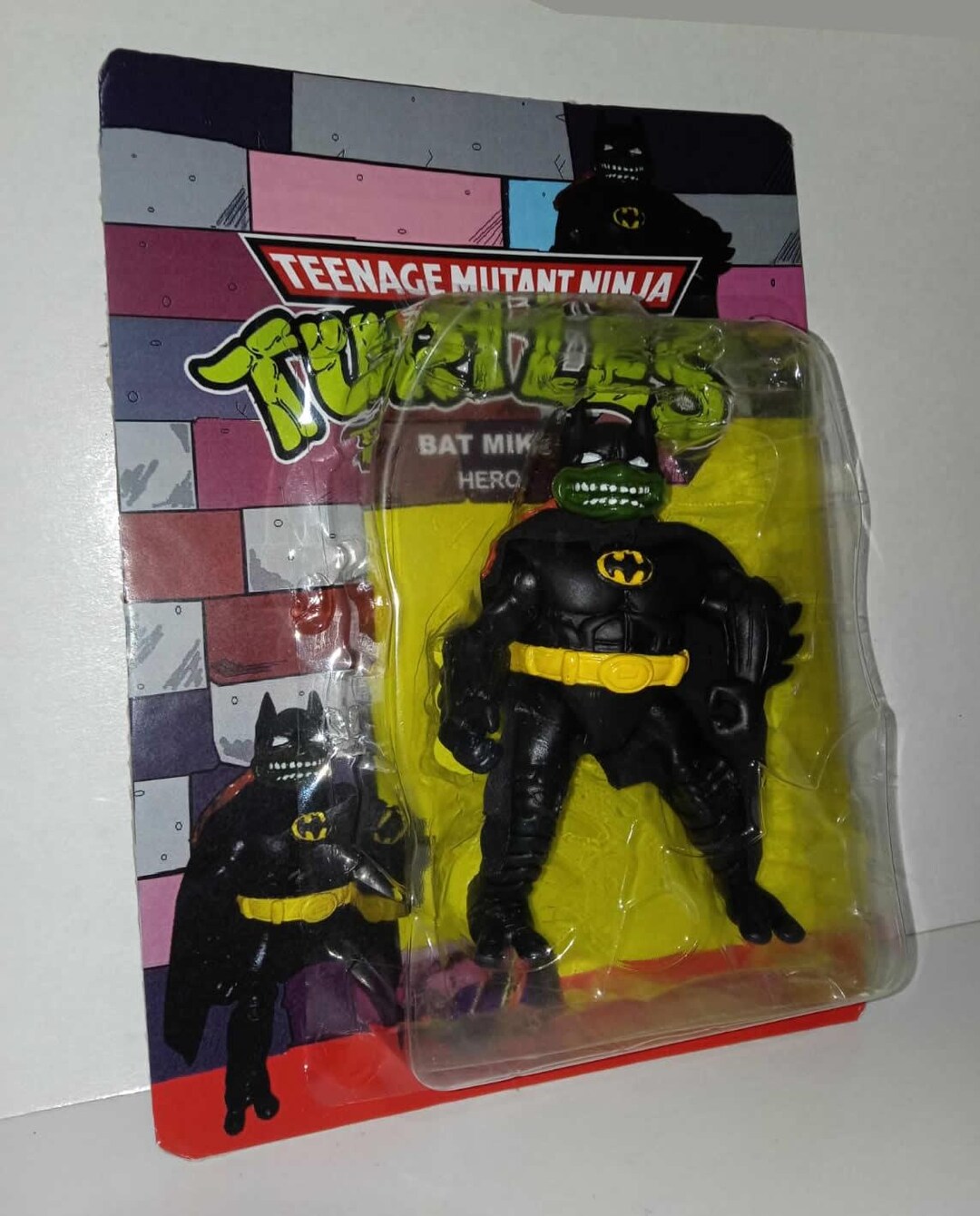 Turtles Ninjas Figure Bat Mike Custom Tmnt Figure Batman Custom - Etsy