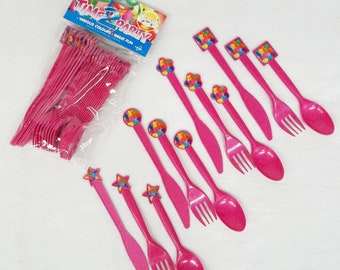 24-set Plain Cutlery Utensils Wedding Cutlery Birthday Party Cutlery ...