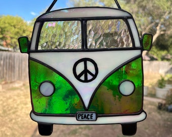 Vw Bus Stained Glass Suncatchers - Etsy
