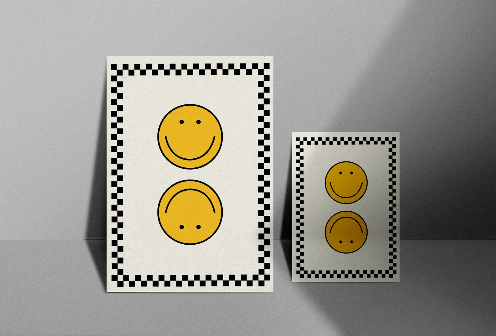 Double Smile Checkered Print Graphic Art Print Printable | Etsy