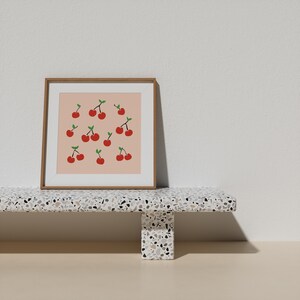 Cherry Print Graphic Art Print Printable Wall Art | Etsy