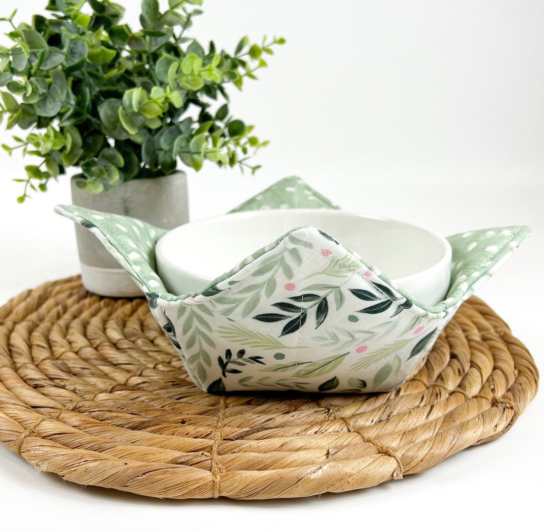 Farmhouse Spring Greenery Reversible Bowl Holder Bowl Cozy - Etsy