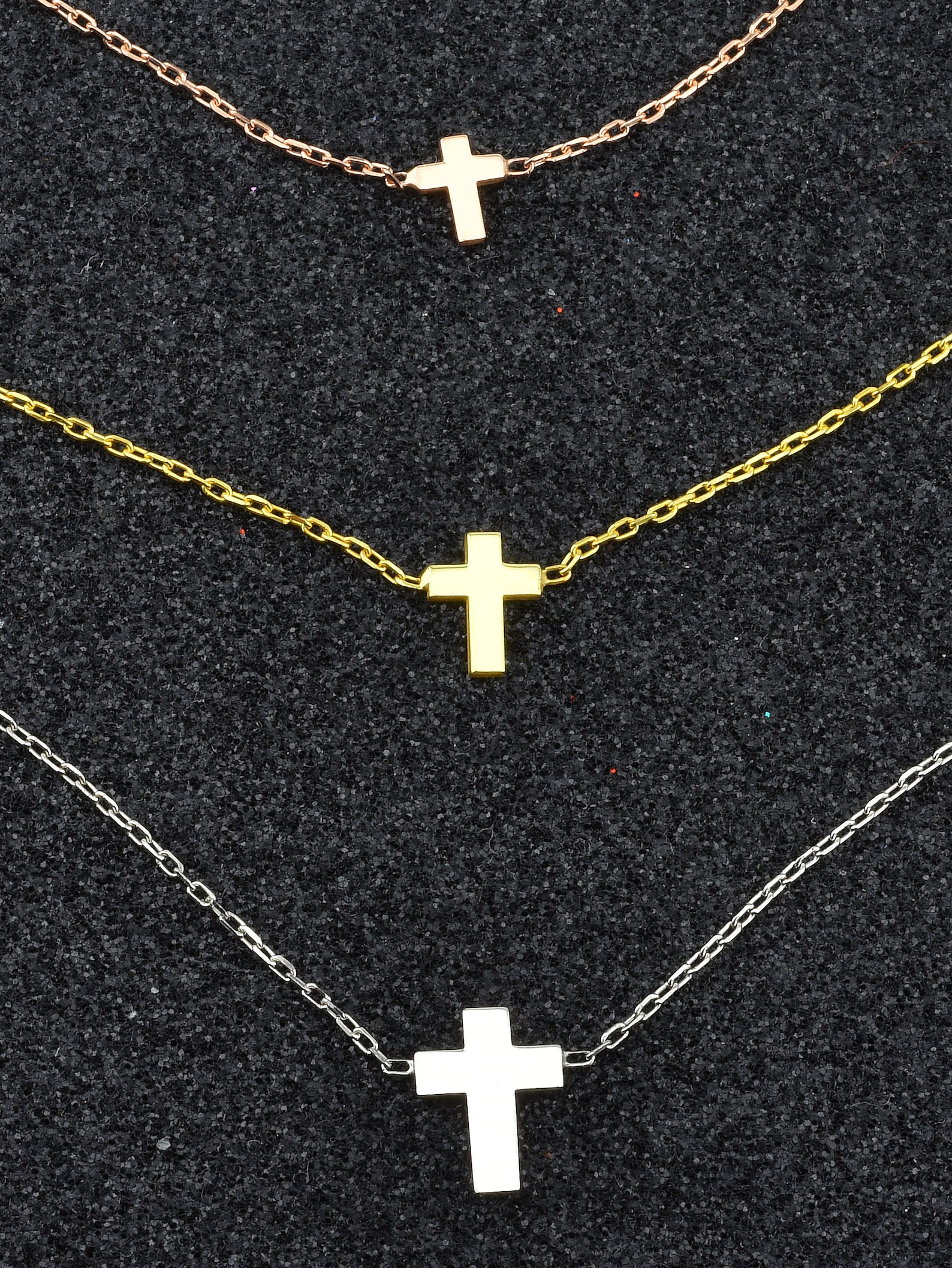 Custom Cross Necklace Modern Cross Jewelry Tiny Cross Stamp - Etsy