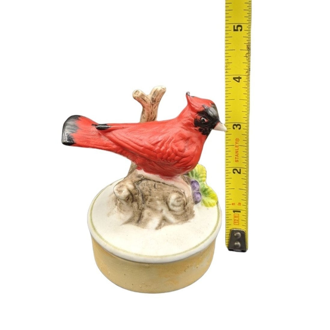 Cardinal Trinket Jewelry Box Hand Painted Vintage Porcelain - Etsy