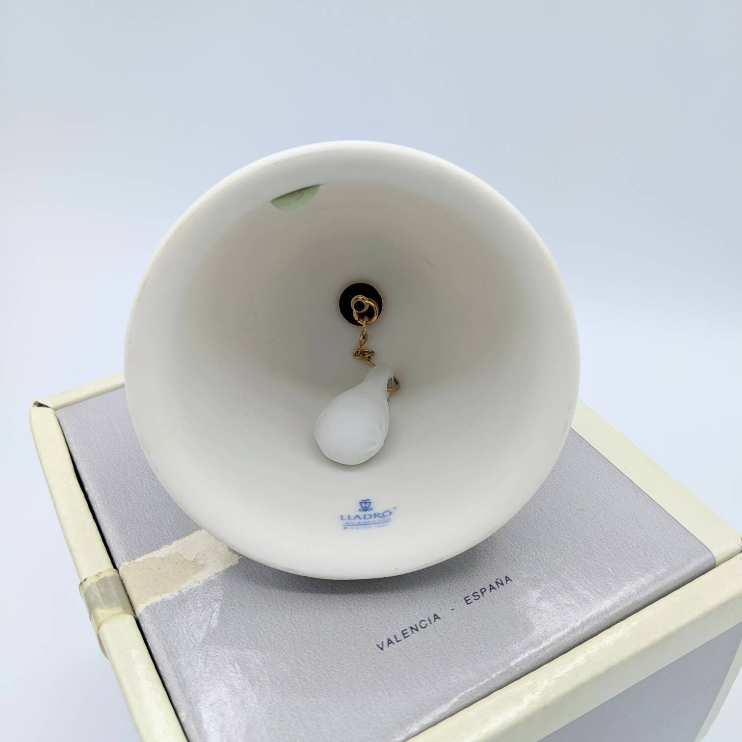 Lladro 1992 Porcelain Christmas Bell Ornament 15913 Campanita Navidad ...