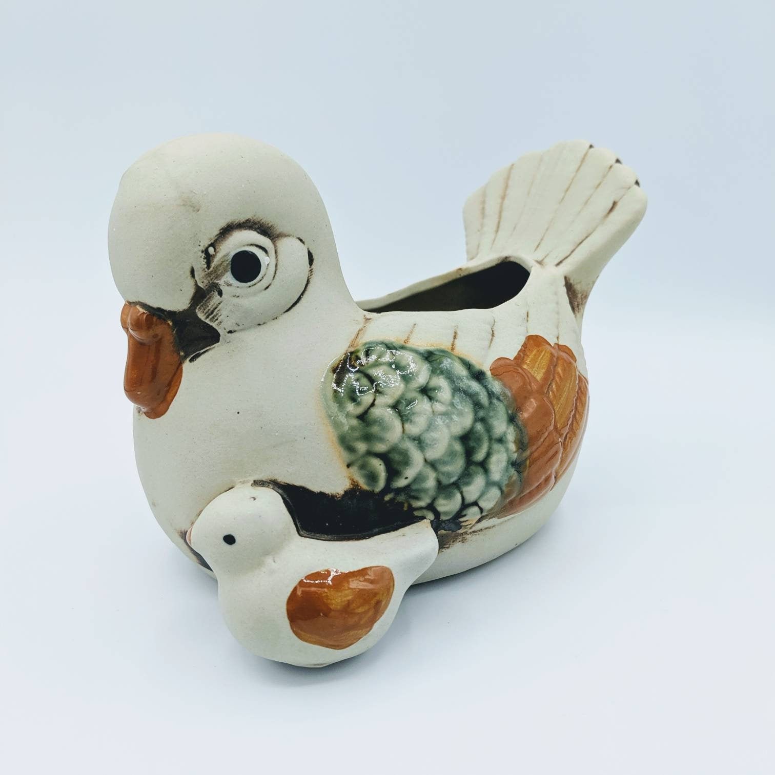 Vintage cerámica cerámica pato plantador mama pato con patitos | Etsy