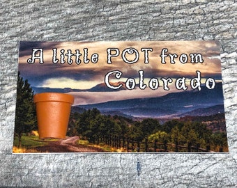 A Little Pot From Colorado Gift Handmade Pottery Stash Jar Marijuana ...