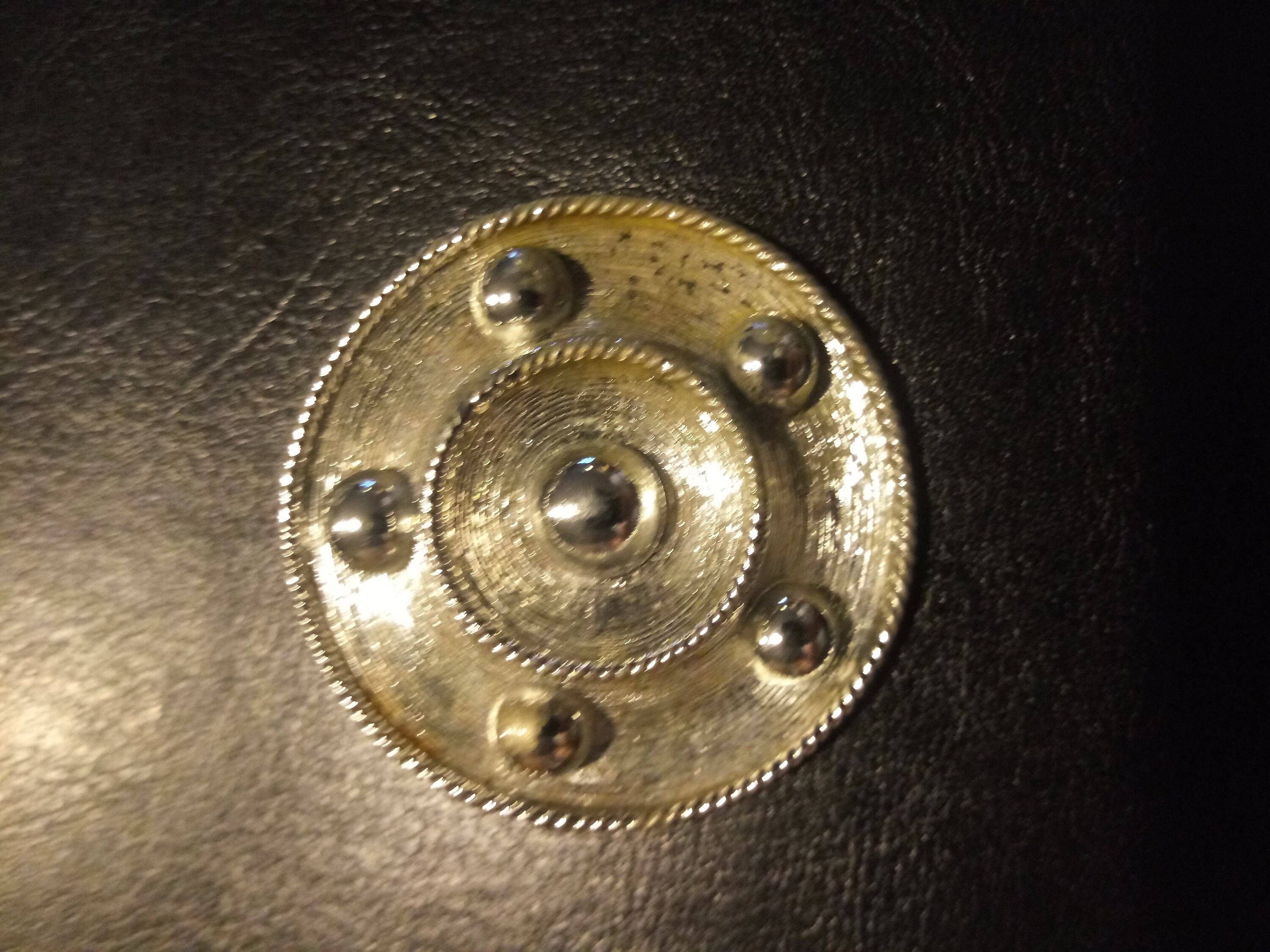 MASSIVE Fabulous Vintage BSK Silver Tone Modernist Gladiator Sheild ...