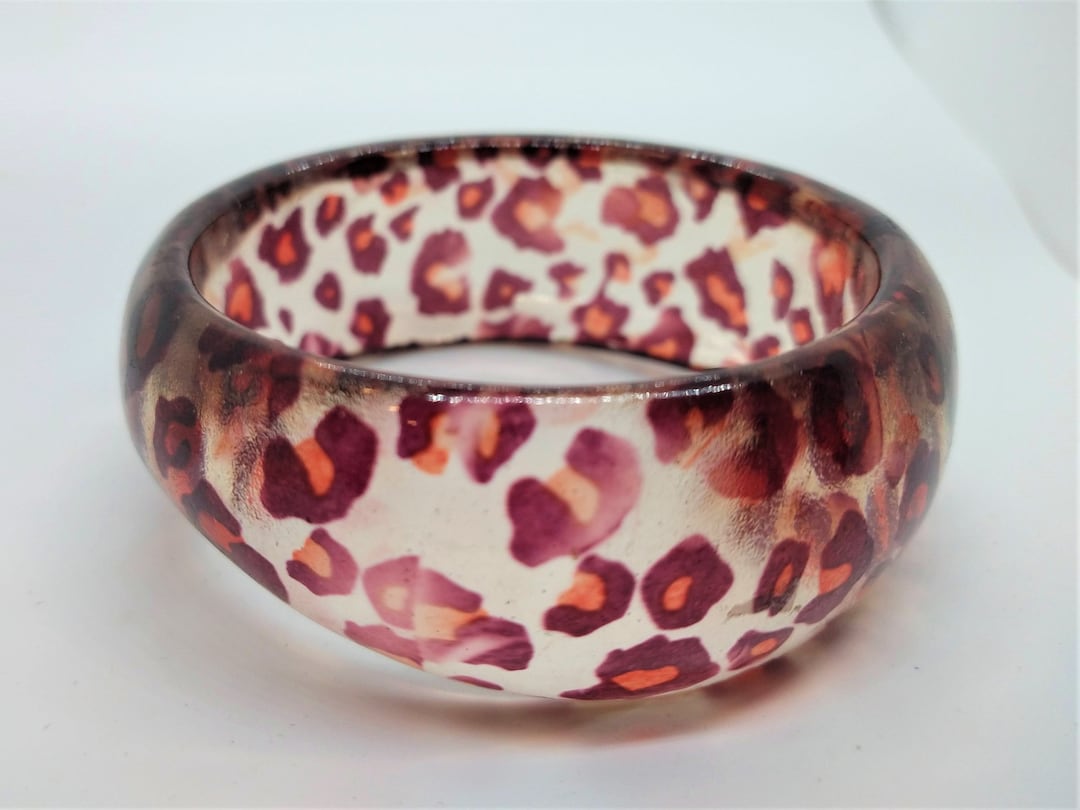 Vintage Lucite Leopard Print Bangle Circa 80's Fall in Love With the ...