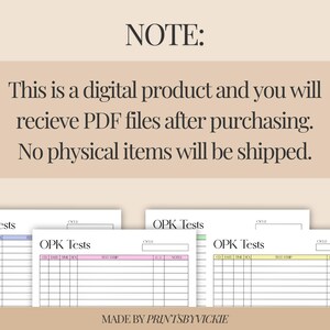 Printable OPK Test Sheet, Ovulation Tracker, Fertility Planning ...