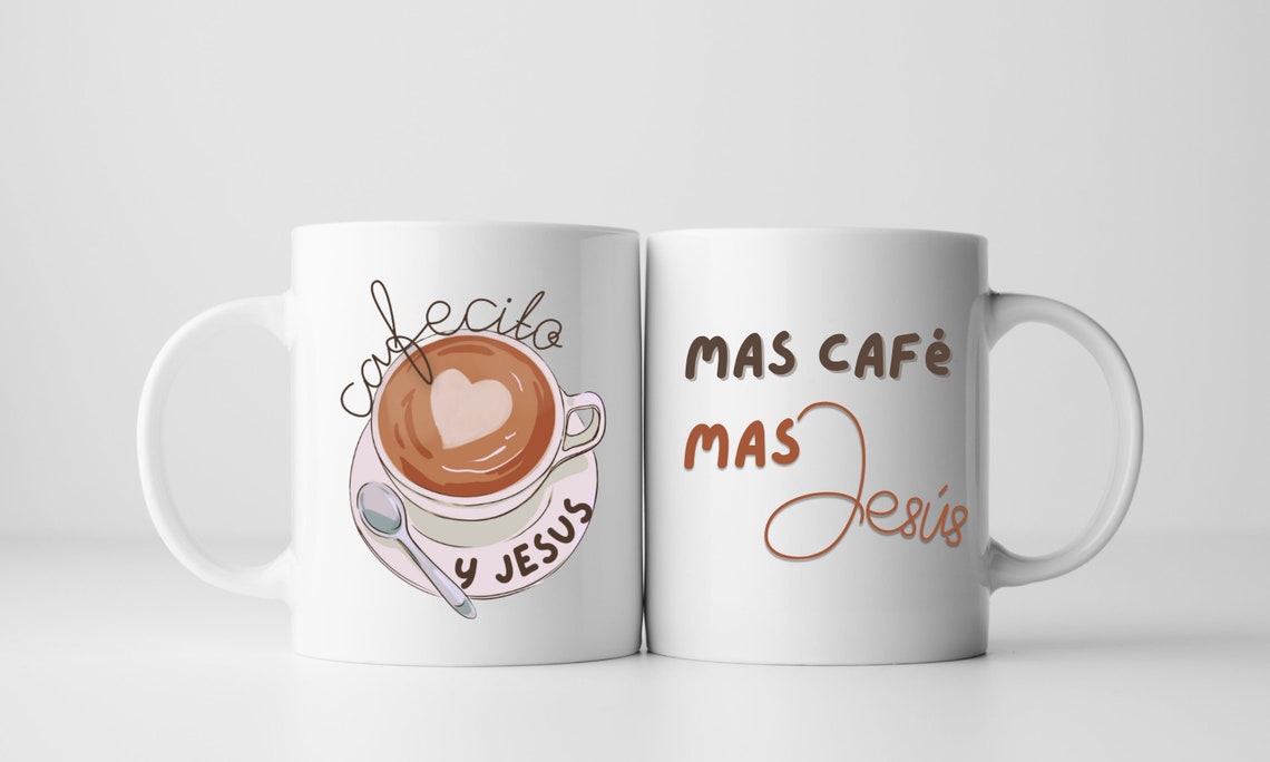 Cafe Con Jesus Cafe Y Jesus Cafecito Cafecito Y Chisme - Etsy