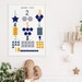 Navy Numbers and Shapes Print, Numbers Print, Nursery Decor, Nursery ...