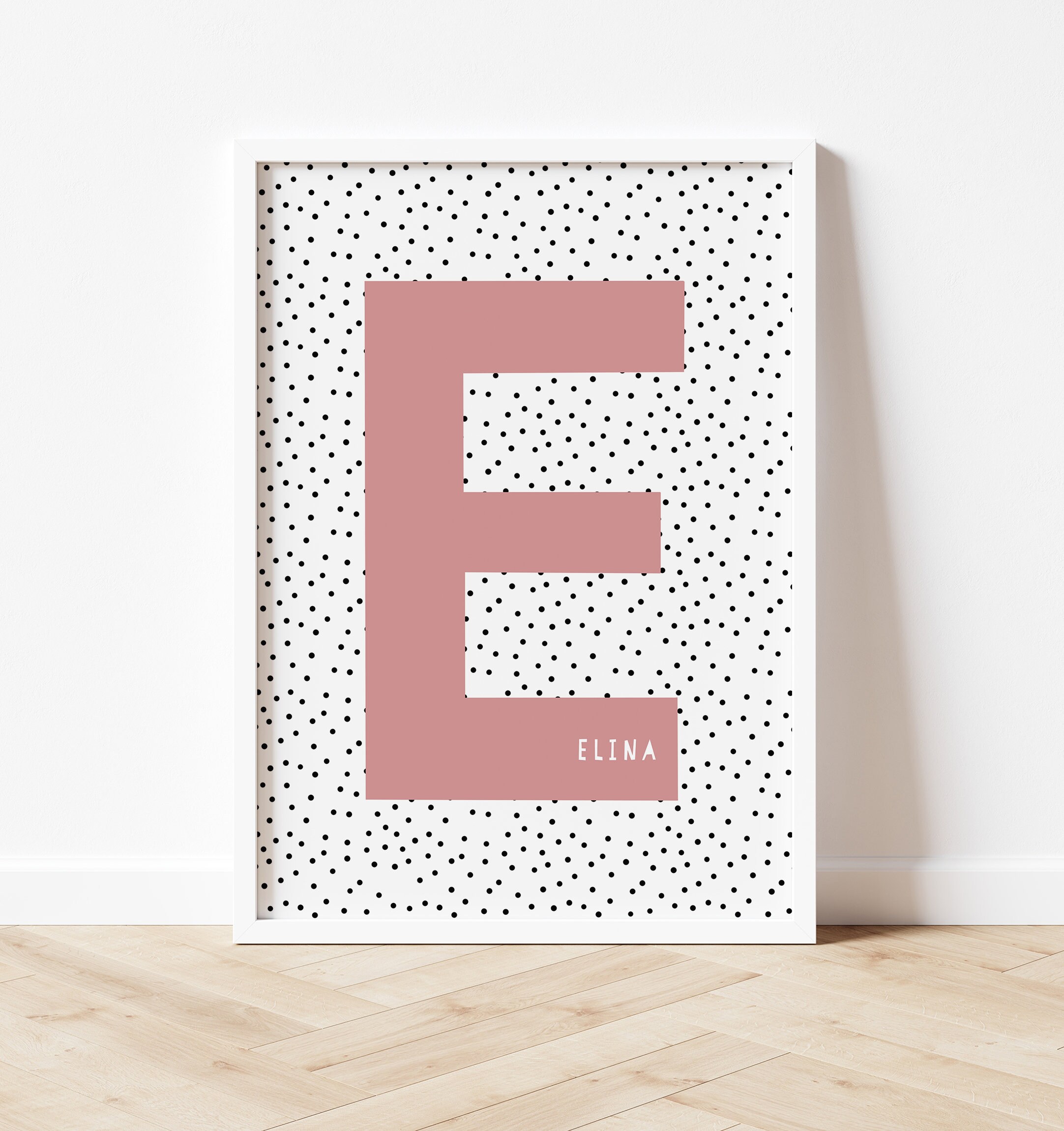 Personalised Initial Name Print Nursery Print Girls | Etsy