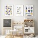 Navy Numbers and Shapes Print, Numbers Print, Nursery Decor, Nursery ...