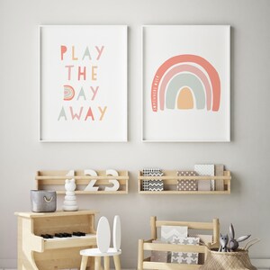Pastel Play Quote, Nursery Decor, Nursery Wall Art, Kids Room Decor ...