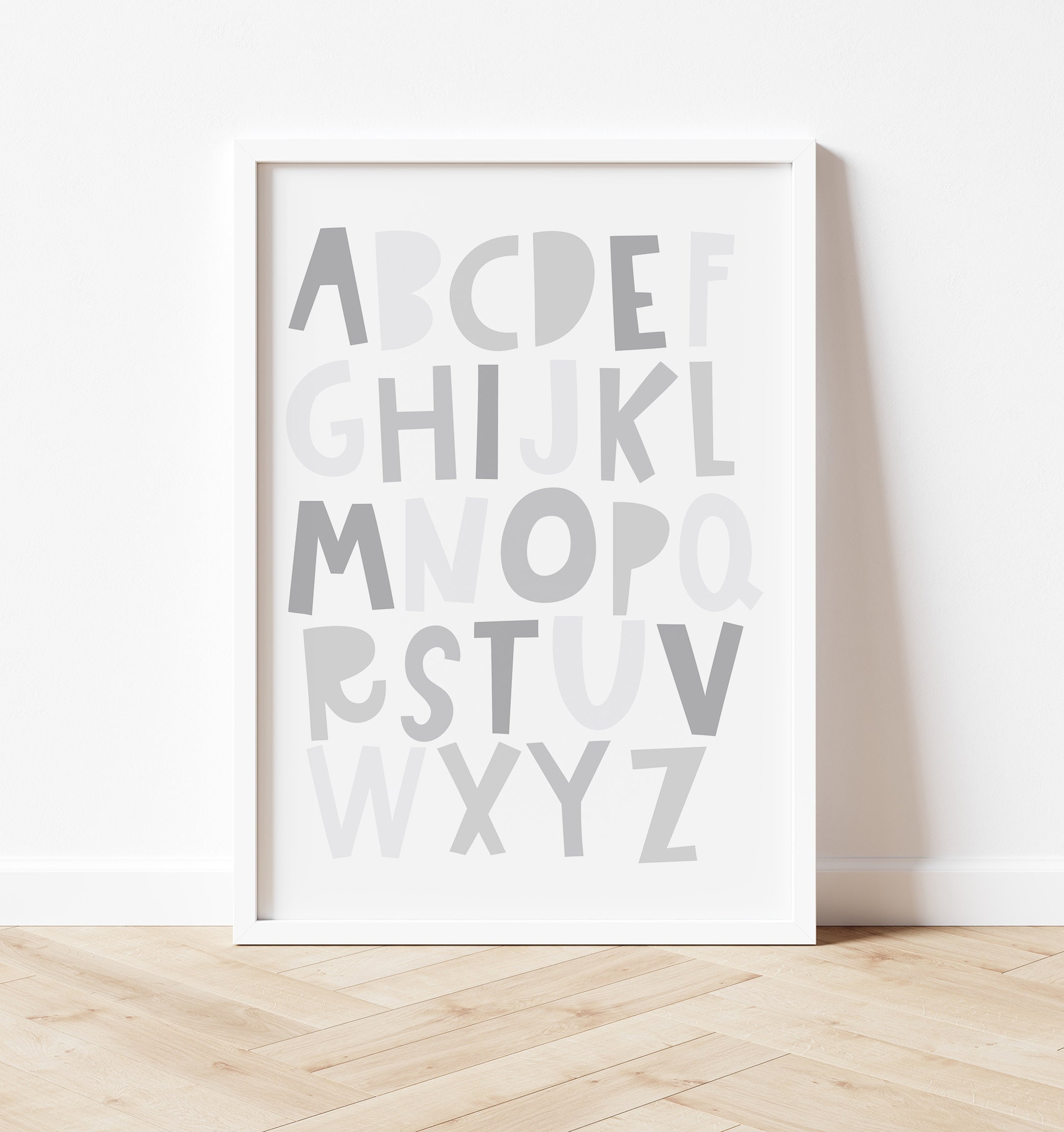 Alphabet Print Nursery Decor Nursery Wall Art Alphabet | Etsy