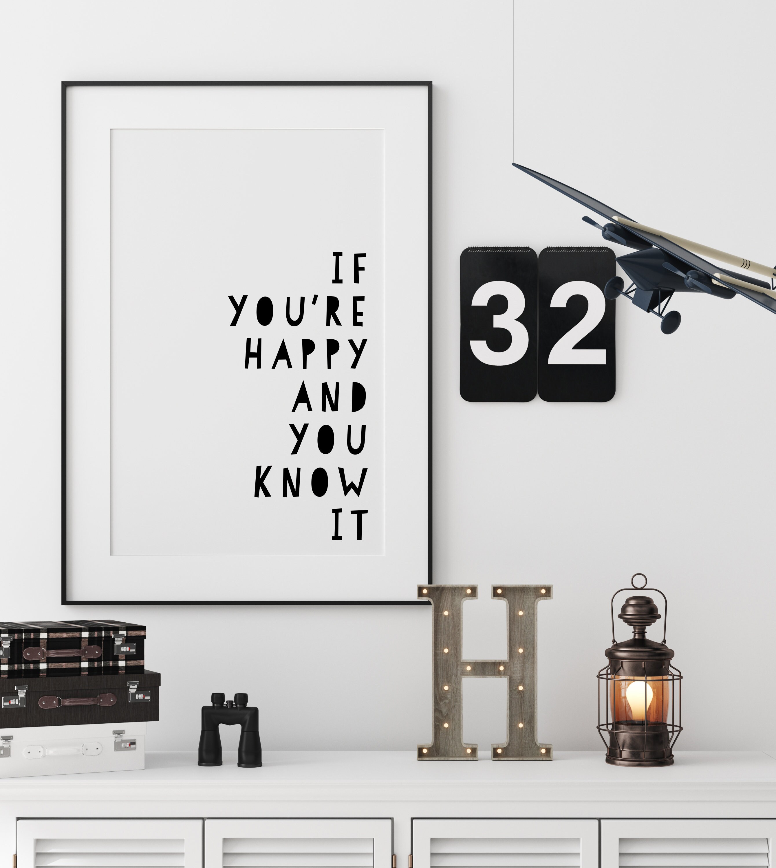 Happy Quote Nursery Decor Nursery Wall Art Kids Room Decor | Etsy