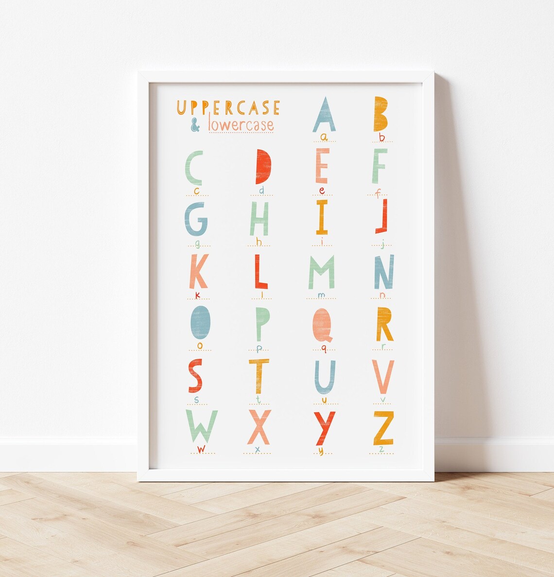 Alphabet Print Alphabet Poster Nursery Decor Nursery Wall - Etsy