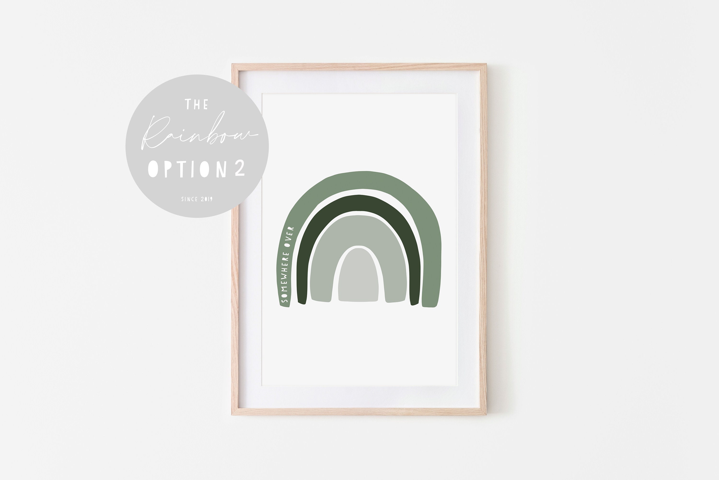 Green Rainbow boys room Nursery wall art rainbow poster | Etsy