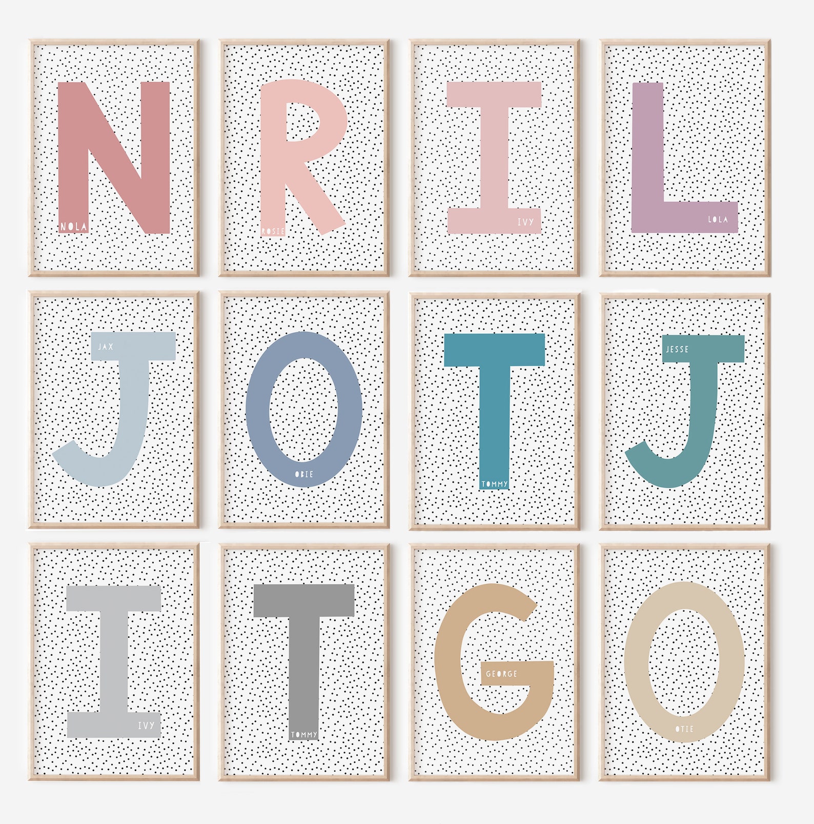Personalised Initial Name Print Nursery Print Girls - Etsy UK