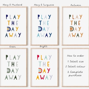 Pastel Play Quote, Nursery Decor, Nursery Wall Art, Kids Room Decor ...