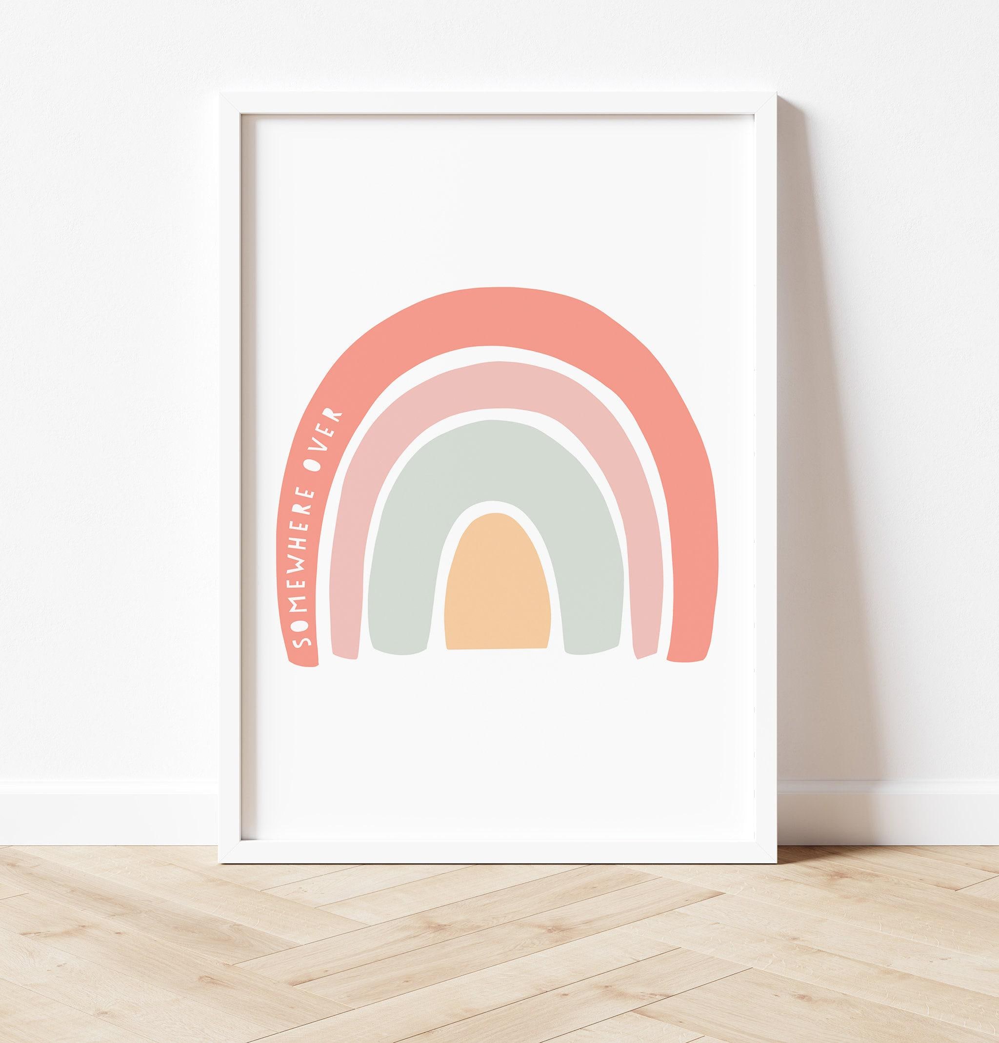 Pastel Rainbow, Rainbow Poster, Baby Girl Nursery Decor, Girls Room ...