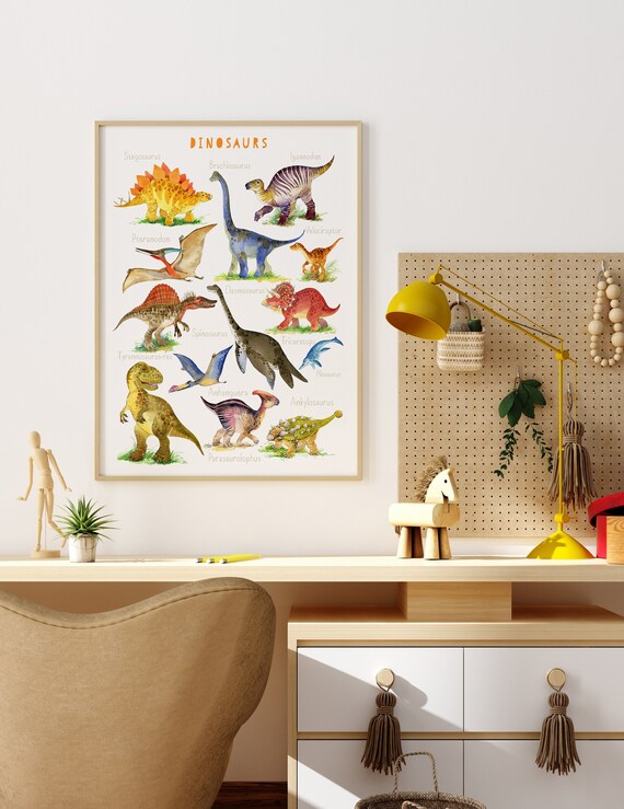 Dinosaur Print Dinosaur Poster Nursery Decor Nursery | Etsy