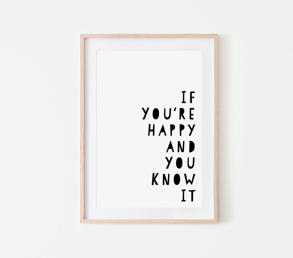 Happy Quote Nursery Decor Nursery Wall Art Kids Room Decor | Etsy